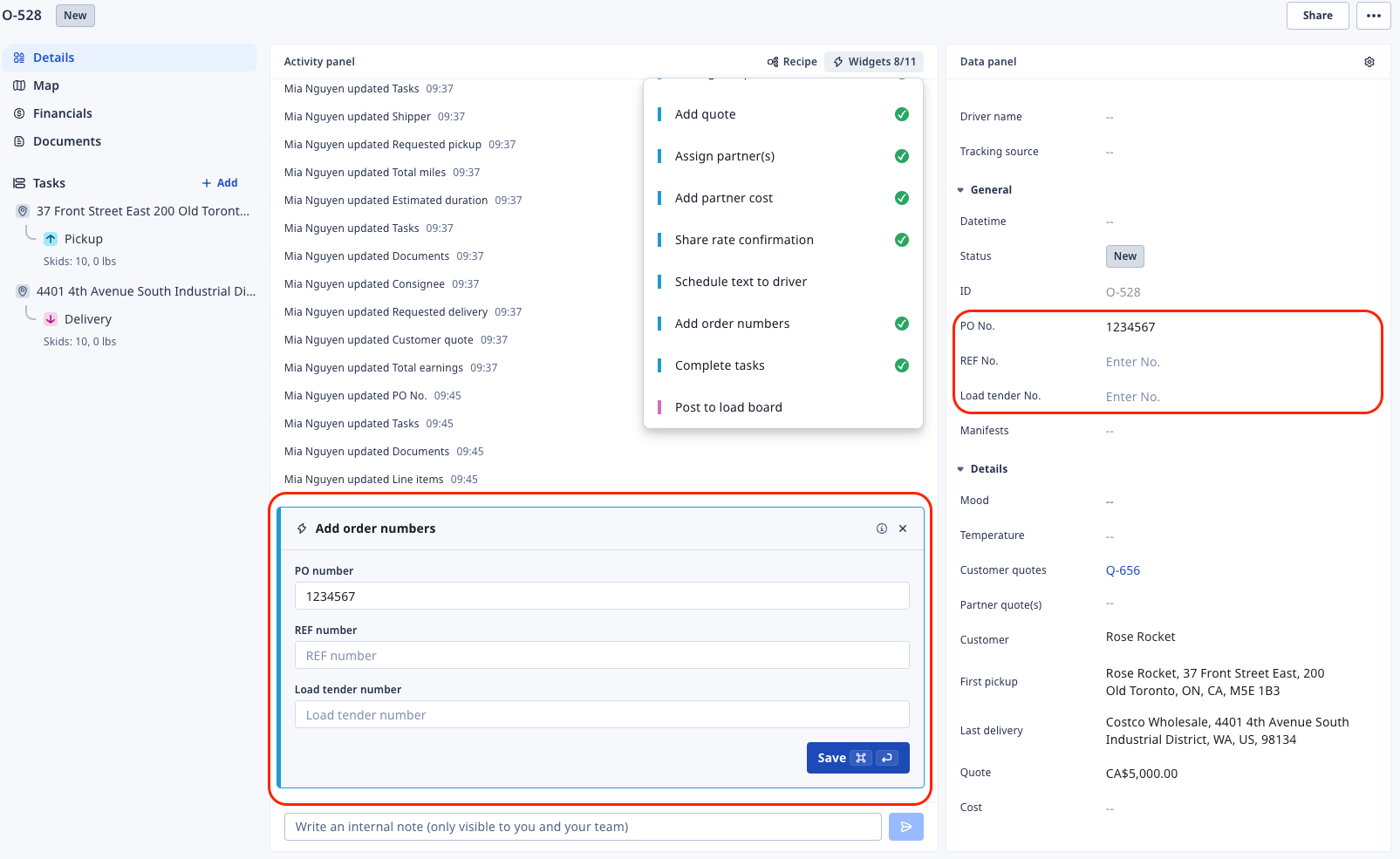 Orders Search Bar