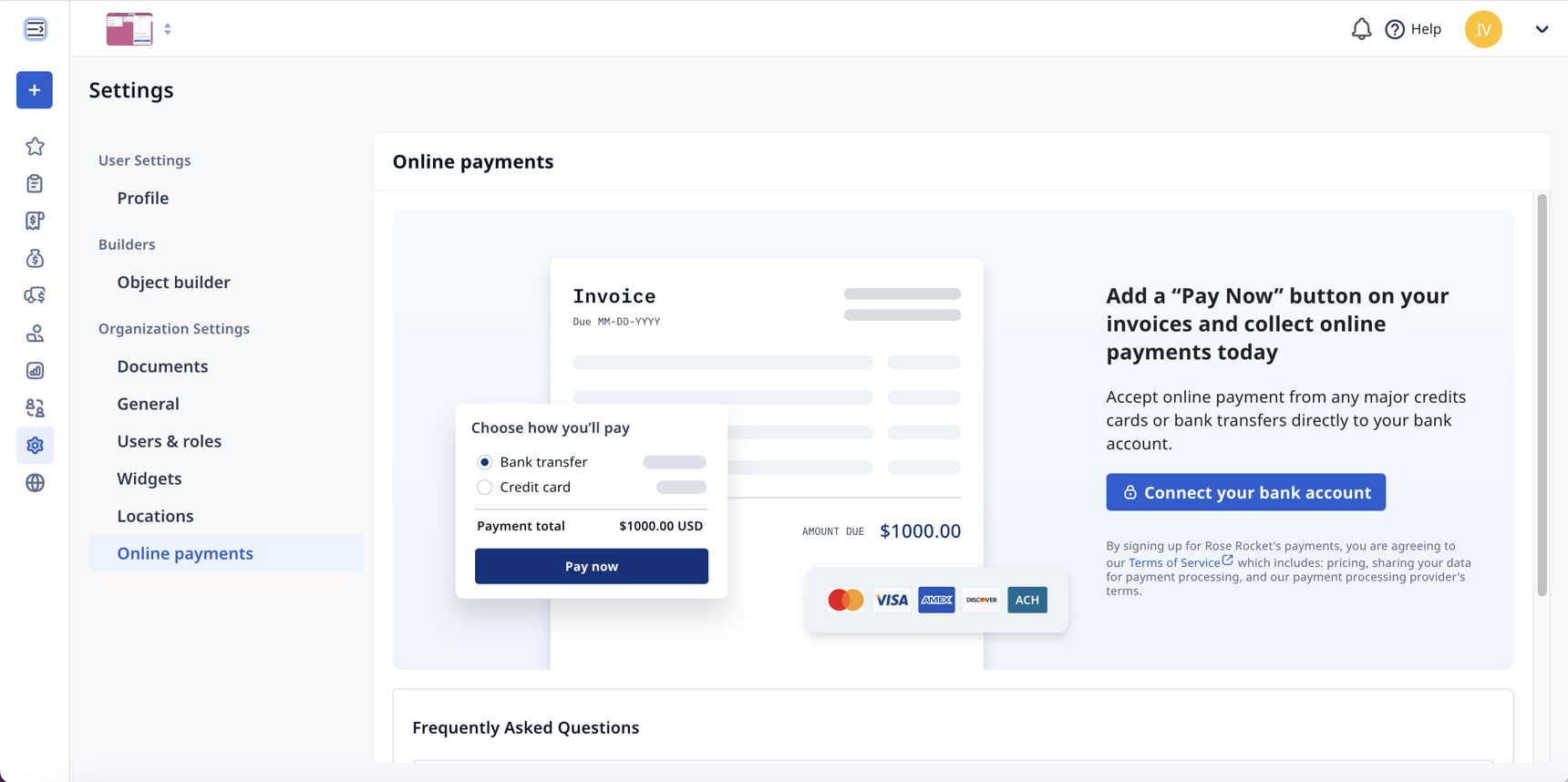 Setting up Online Payments