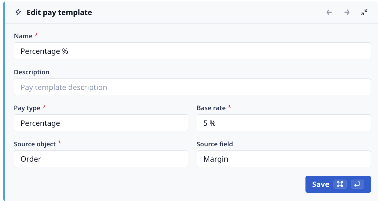 Creating Pay Templates