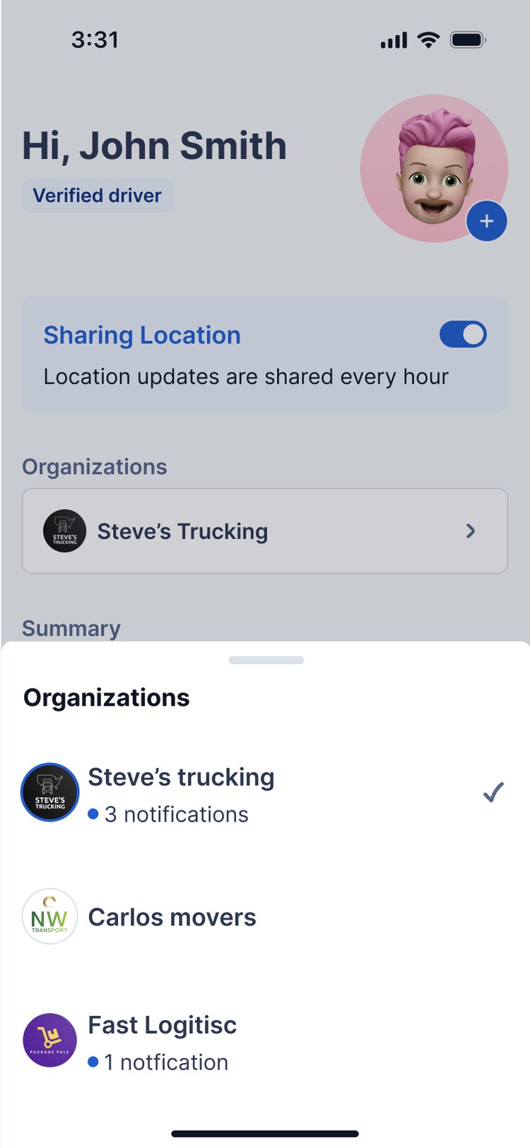 Driver Mobile App Overview